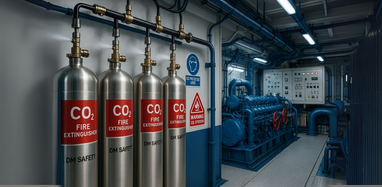 Marine High Pressure CO₂ Fire Suppression System | DM Safety